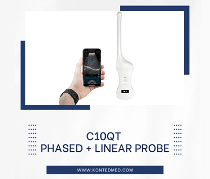 Konted C10QT Dual-Probes Multipurpose Ultrasound Convex + Endocavity ...