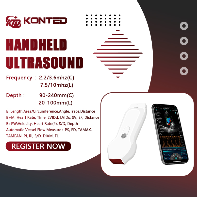 Konted C10XL Dual-Probes Multipurpose Ultrasound Phased + Linear Probe